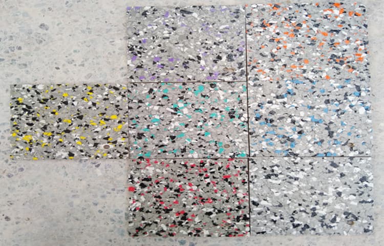 Epoxy Flake Flooring Sydney, decorative concrete over tile